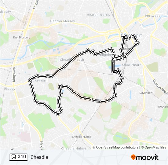 310 Route: Schedules, Stops & Maps - Cheadle (Updated)