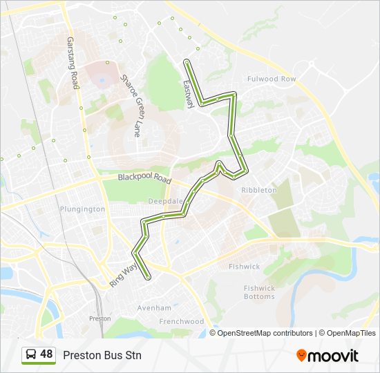 48 Route: Schedules, Stops & Maps - Preston Bus Stn (Updated)