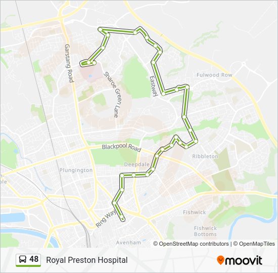 48 Route: Schedules, Stops & Maps - Royal Preston Hospital (Updated)