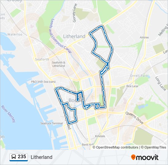 235 Route: Schedules, Stops & Maps - Litherland (Updated)
