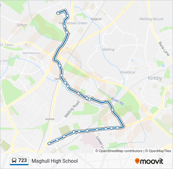 723 Route: Schedules, Stops & Maps - Maghull High School (Updated)