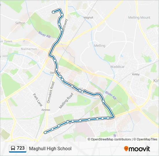 723 Route: Schedules, Stops & Maps - Maghull High School (Updated)