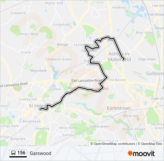 156 Route: Schedules, Stops & Maps - St Helens (Updated)