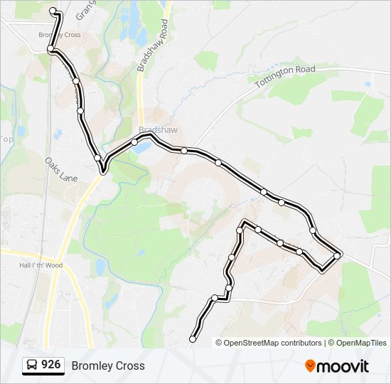 926 Route: Schedules, Stops & Maps - Bromley Cross (Updated)