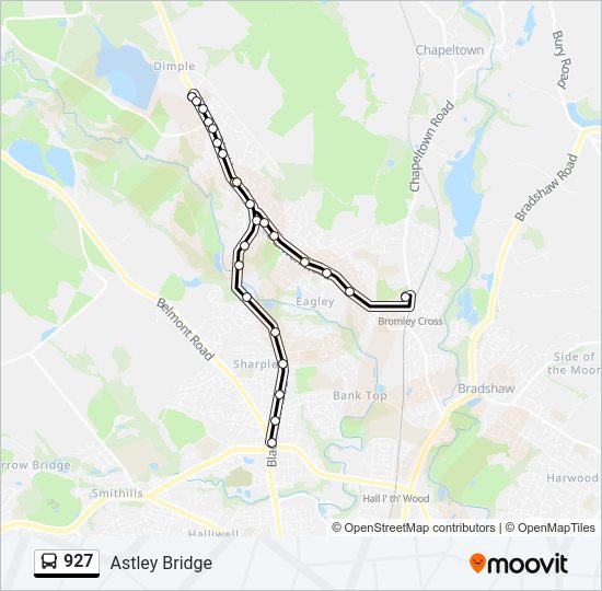 927 Route: Schedules, Stops & Maps - Astley Bridge (Updated)
