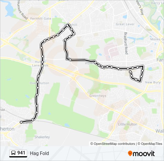 941 Route: Schedules, Stops & Maps - Hag Fold (Updated)