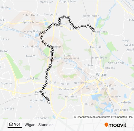 961 Route: Schedules, Stops & Maps - Devon Drive (Updated)