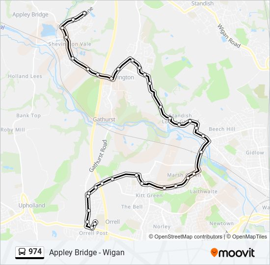 974 Route: Schedules, Stops & Maps - Orrell Post (Updated)