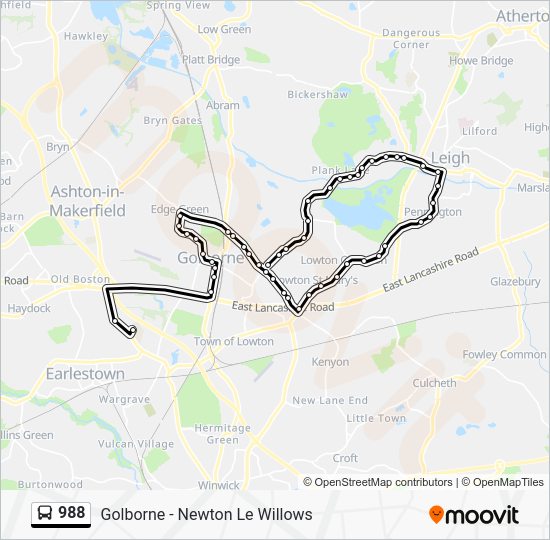 988 Route: Schedules, Stops & Maps - Lowton West Primary School (Updated)