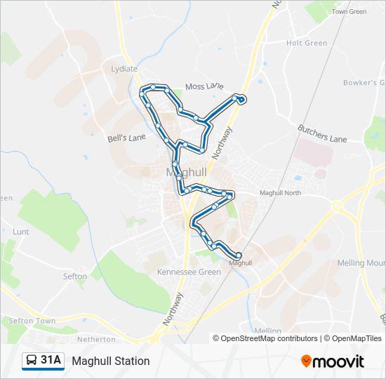 31A Route: Schedules, Stops & Maps - Maghull Station (Updated)