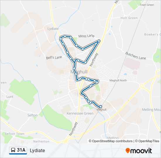 31a Route: Schedules, Stops & Maps - Lydiate (Updated)