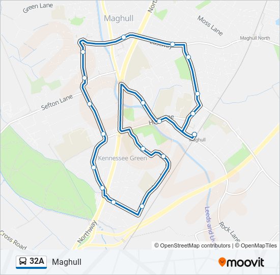 32a Route: Schedules, Stops & Maps - Maghull (Updated)