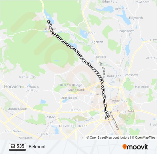 535 Route: Schedules, Stops & Maps - Belmont (Updated)