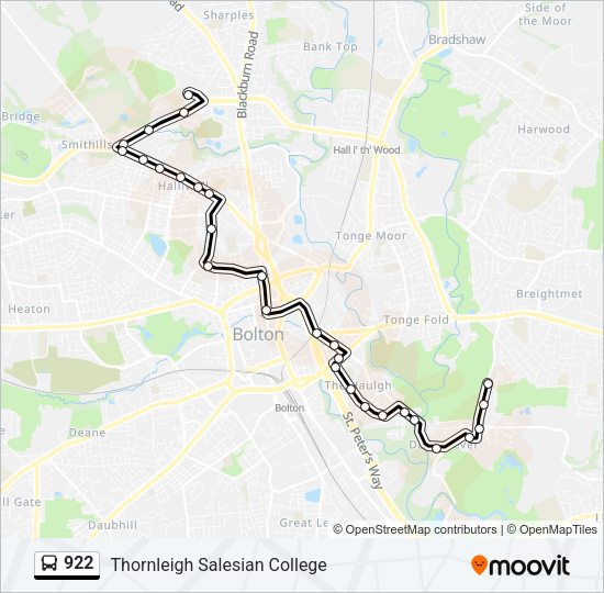 922 Route: Schedules, Stops & Maps - Thornleigh Salesian College (Updated)