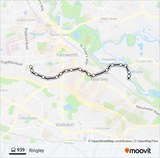 939 Route: Schedules, Stops & Maps - Ringley (Updated)