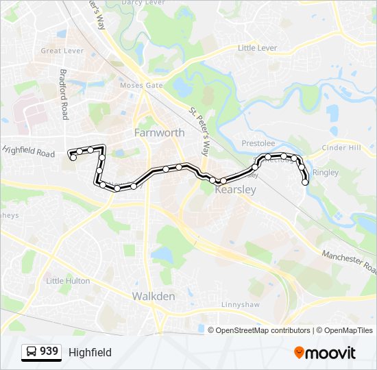939 Route: Schedules, Stops & Maps - Highfield (Updated)