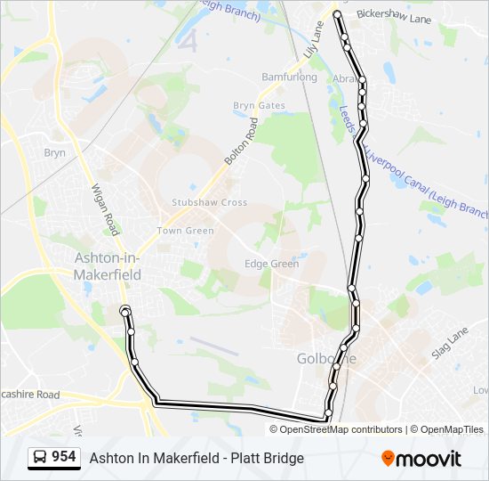 954 Route: Schedules, Stops & Maps - Abram (Updated)