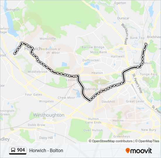 904 Route: Schedules, Stops & Maps - Bradshaw (Updated)