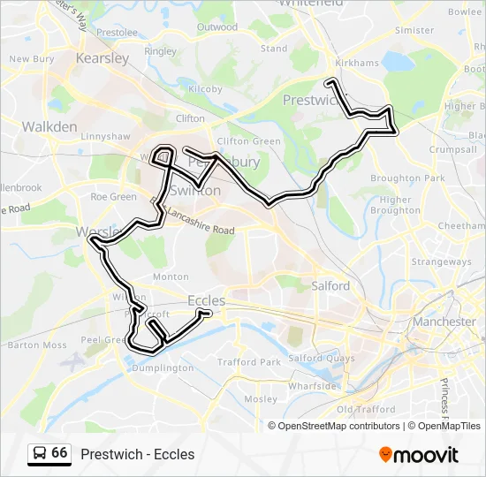 66 Route: Schedules, Stops & Maps - Eccles Interchange (Updated)
