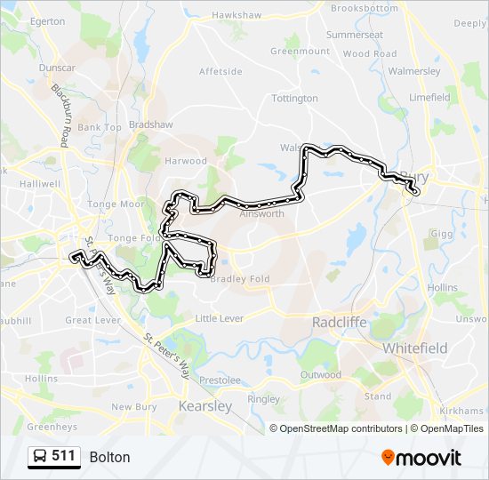 511 Route: Schedules, Stops & Maps - Bolton (Updated)