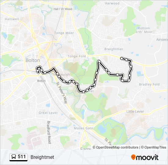 511 Route: Schedules, Stops & Maps - Breightmet (Updated)