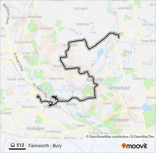 512 Route: Schedules, Stops & Maps - Bury (Updated)