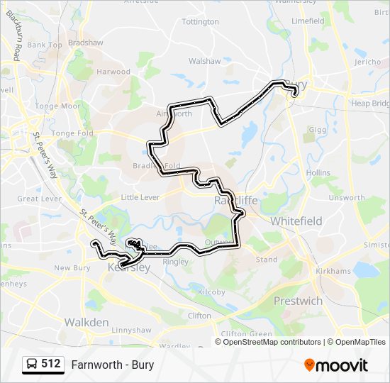 512 Route: Schedules, Stops & Maps - Bury Interchange (Updated)