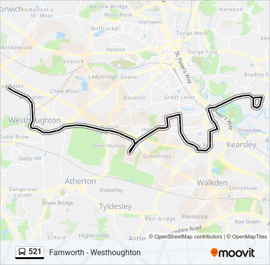 521 Route: Schedules, Stops & Maps - Four Gates (Updated)