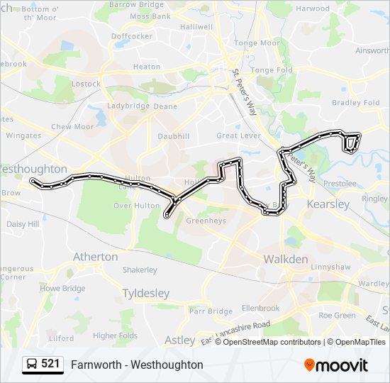 521 Route: Schedules, Stops & Maps - Westhoughton (Updated)