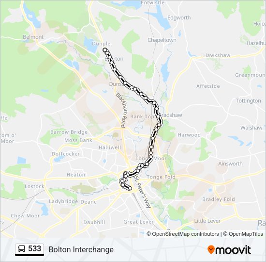 533 Route: Schedules, Stops & Maps - Bolton Interchange (Updated)