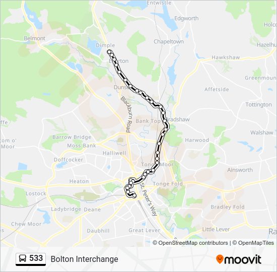 533 Route: Schedules, Stops & Maps - Bolton Interchange (Updated)
