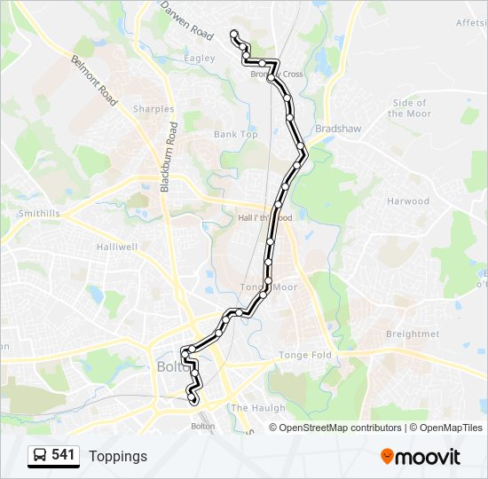 541 Route: Schedules, Stops & Maps - Toppings (Updated)