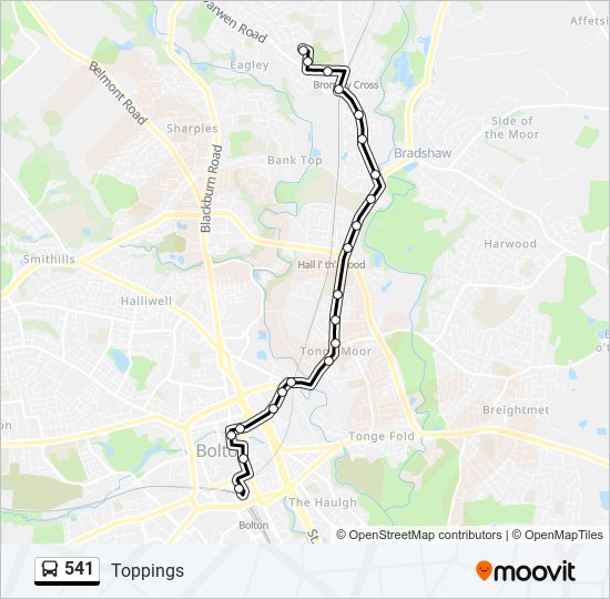 541 Route: Schedules, Stops & Maps - Toppings (Updated)