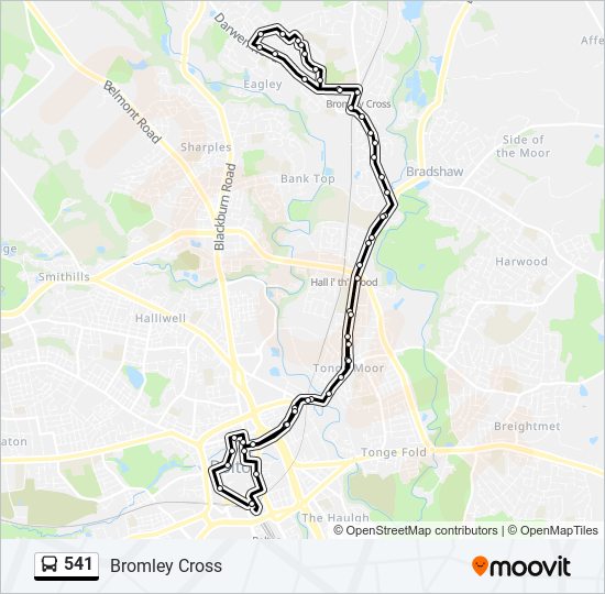 541 Route: Schedules, Stops & Maps - Bromley Cross (Updated)