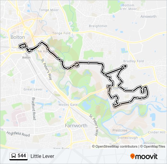544 Route: Schedules, Stops & Maps - Little Lever (Updated)