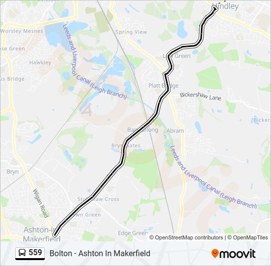 559 Route: Schedules, Stops & Maps - Hindley (Updated)