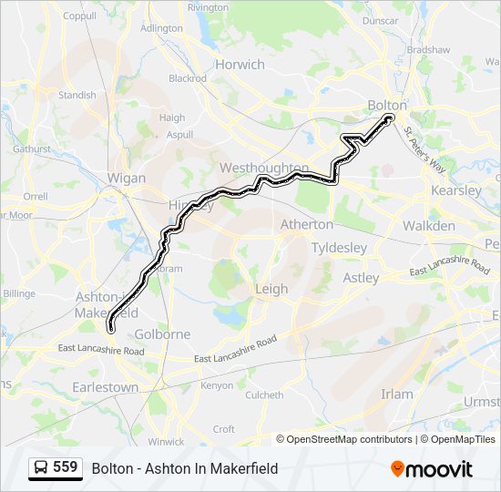 559 Route: Schedules, Stops & Maps - Byrchall And St Edmund Arrowsmith ...