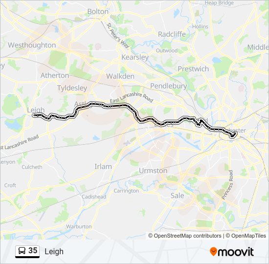 35 Route: Schedules, Stops & Maps - Leigh (Updated)