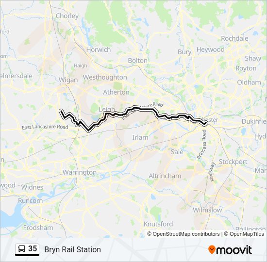 35 Route: Schedules, Stops & Maps - Bryn Rail Station (Updated)