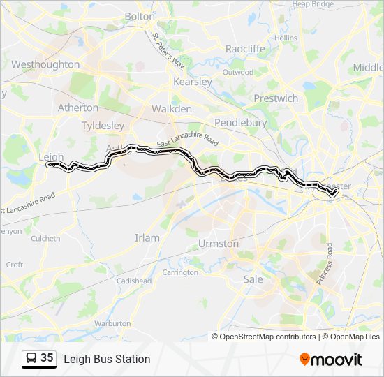 35 Route: Schedules, Stops & Maps - Leigh Bus Station (Updated)