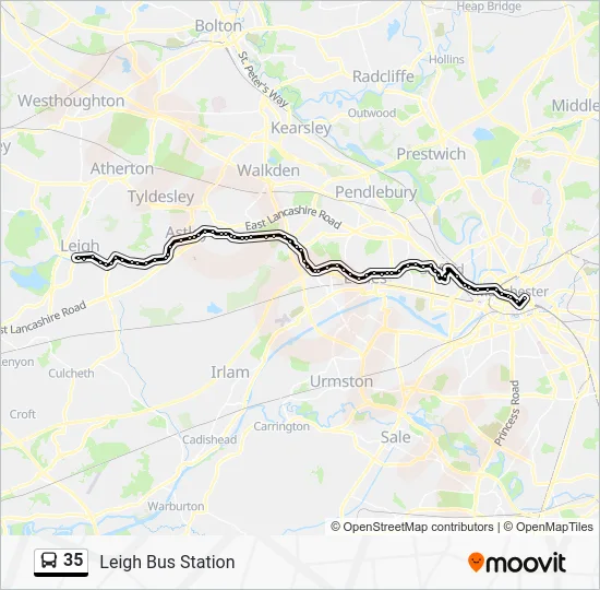 35 Route: Schedules, Stops & Maps - Leigh Bus Station (Updated)