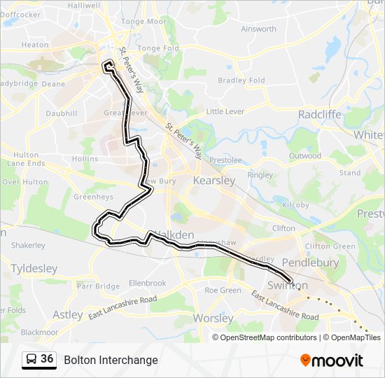 36 Route: Schedules, Stops & Maps - Bolton Interchange (Updated)