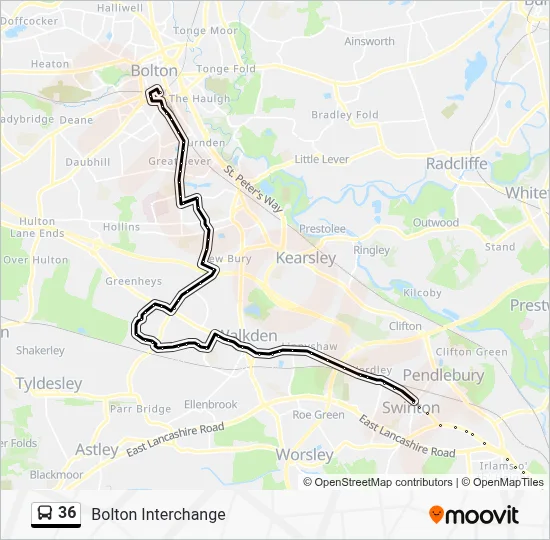 36 Route: Schedules, Stops & Maps - Bolton Interchange (Updated)