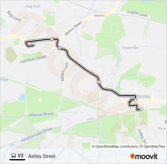 v2 Route: Schedules, Stops & Maps - Astley Street (Updated)