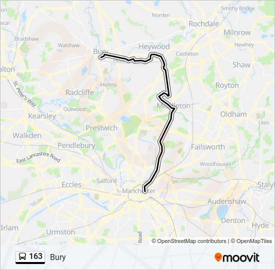 163 Route: Schedules, Stops & Maps - Bury (Updated)