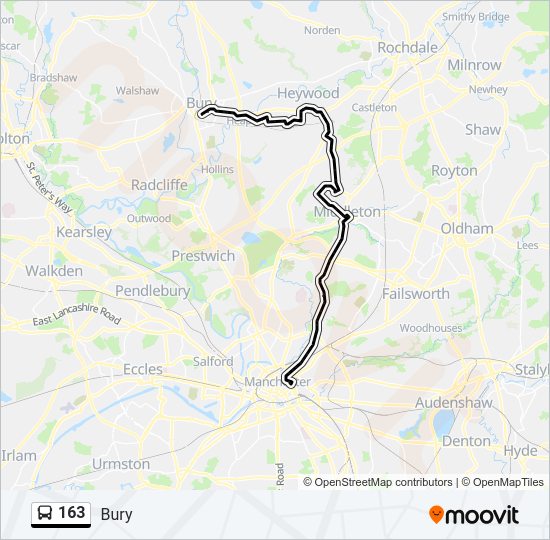 163 Route: Schedules, Stops & Maps - Bury (Updated)