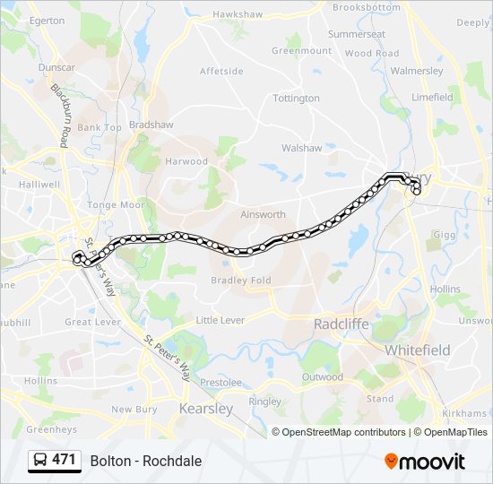 471 Route: Schedules, Stops & Maps - Bury (Updated)