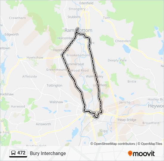 472 Route: Schedules, Stops & Maps - Bury Interchange (Updated)