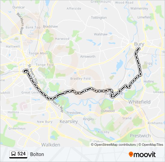 524 Route: Schedules, Stops & Maps - Bolton (Updated)