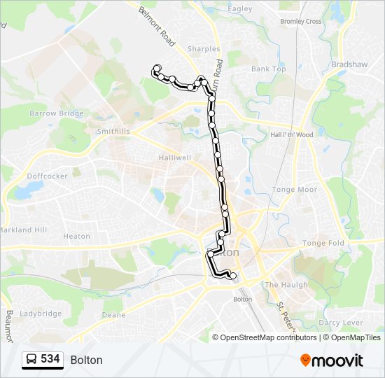534 Route: Schedules, Stops & Maps - Bolton (Updated)